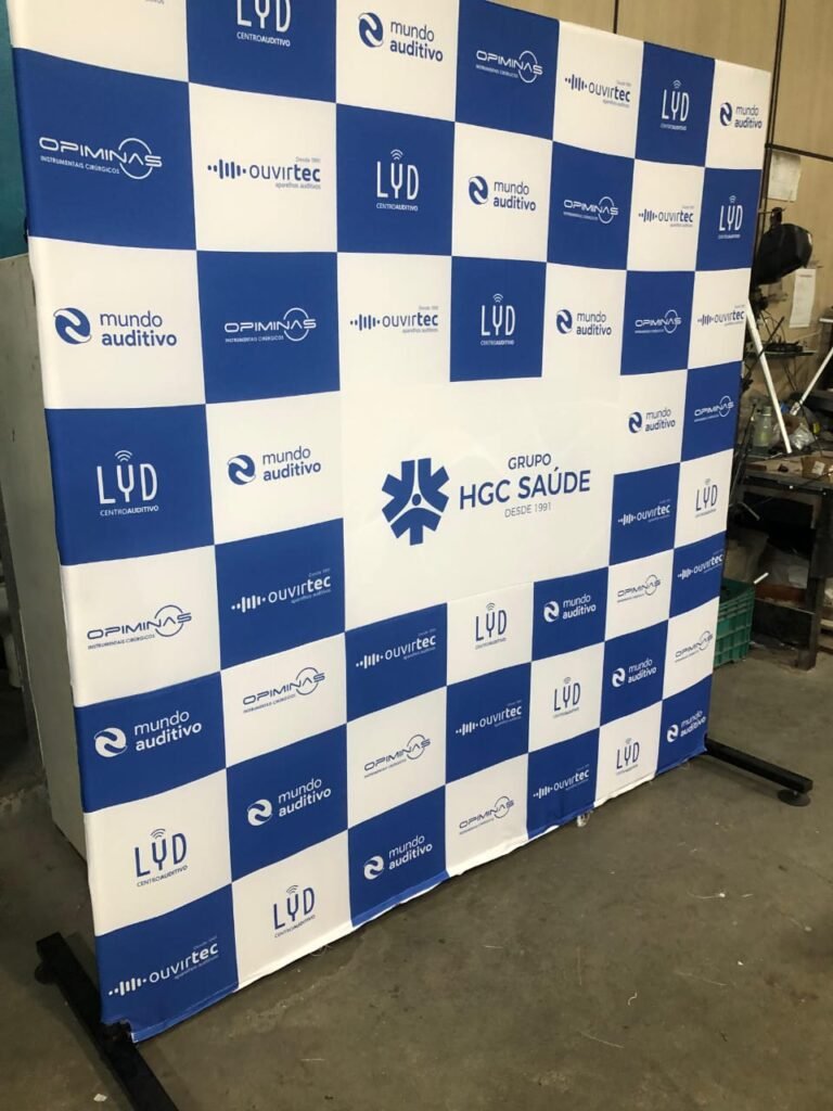 Backdrop Desmontável para Lona ou Tecido – Visual Progress